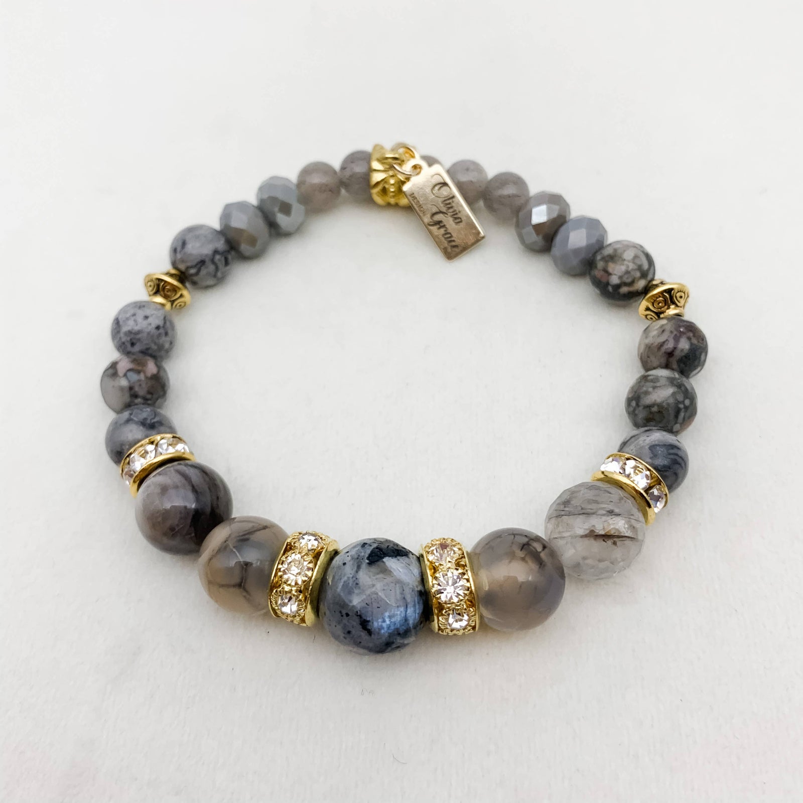 HAWKS EYE AND LEOPARD SKIN JASPER BRACELET: GOLD – Shoooz On Park Ave